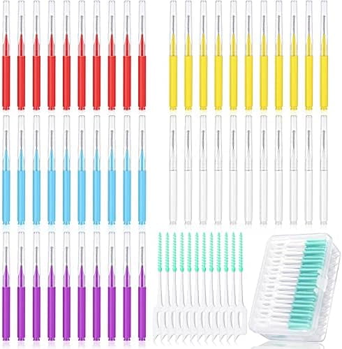 250 Pcs Interdental Brush for Braces Disposable Braces Flossers Dental ...