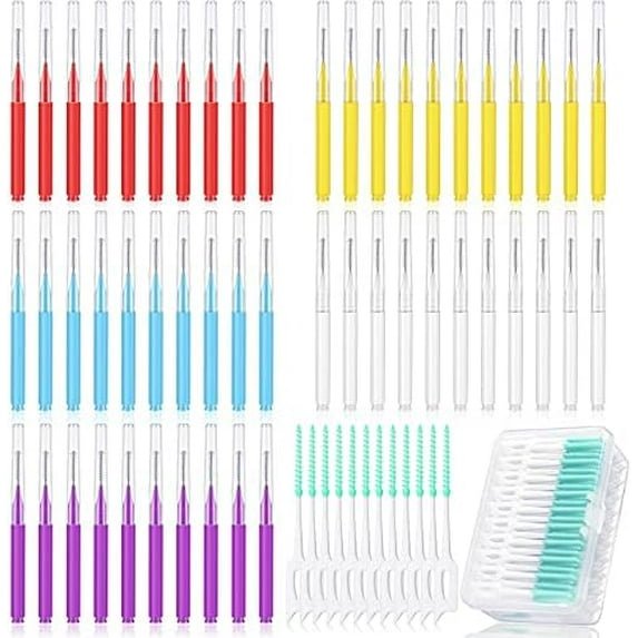 250 Pcs Interdental Brush for Braces Disposable Braces Flossers Dental ...