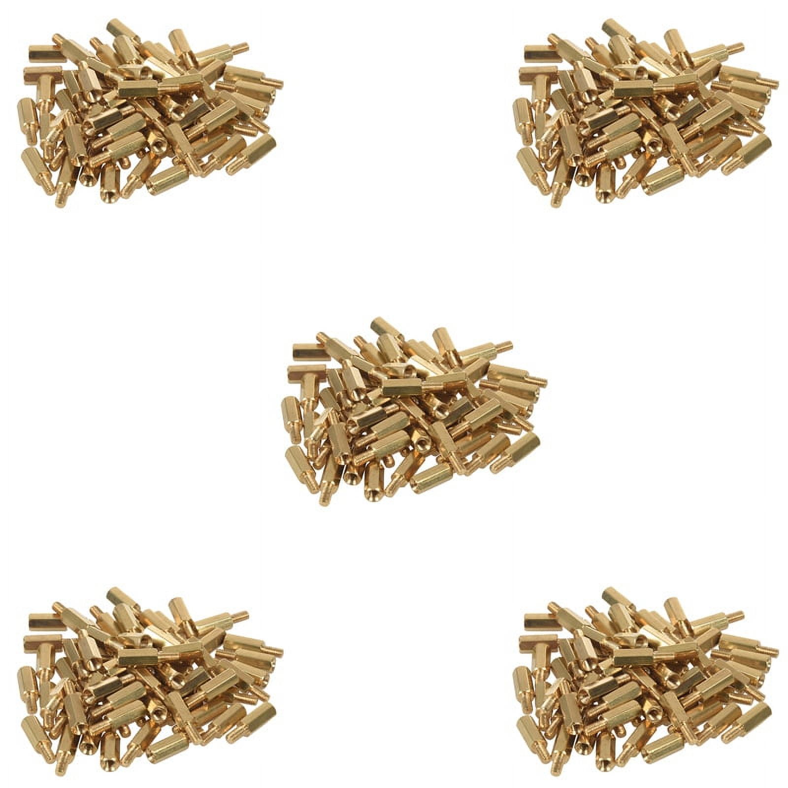 250 Pcs Male x Female 11mm Length Brass Screw Thread PCB Stand- Spacers ...