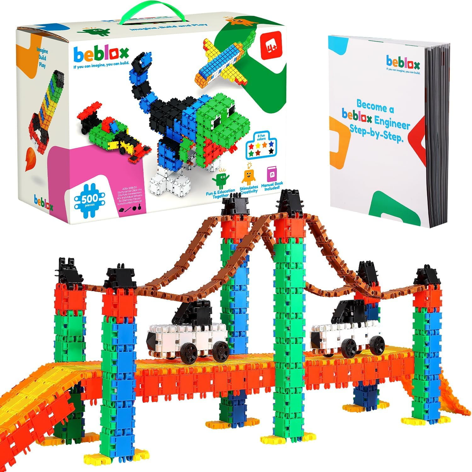 250-Piece Connecting Tiles Set - Interlocking Building Blocks for Kids ...