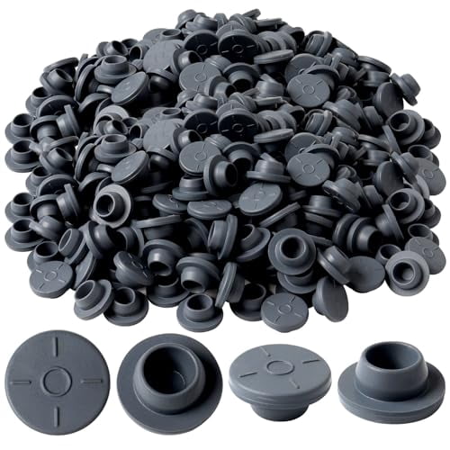 250 Pieces 20mm Vial Rubber Stoppers Mushroom Self Healing Injection ...