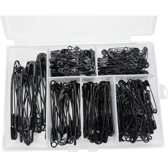250 Pieces 6 Different Sizes Safety Pins Large and Small Safety Pins ...