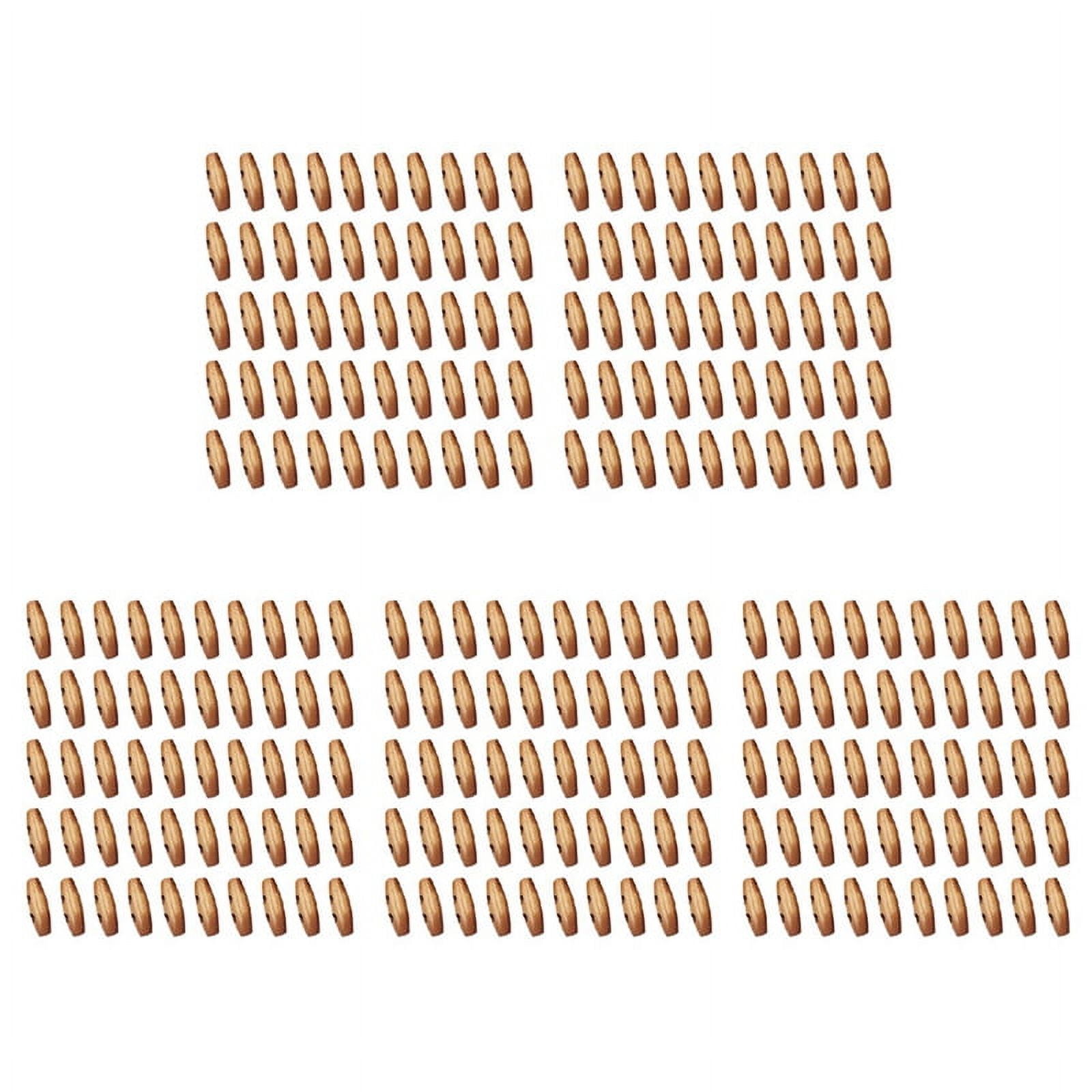 250 Pieces Olive Shape Wooden Toggles Buttons 2 Holes Sewing Buttons ...