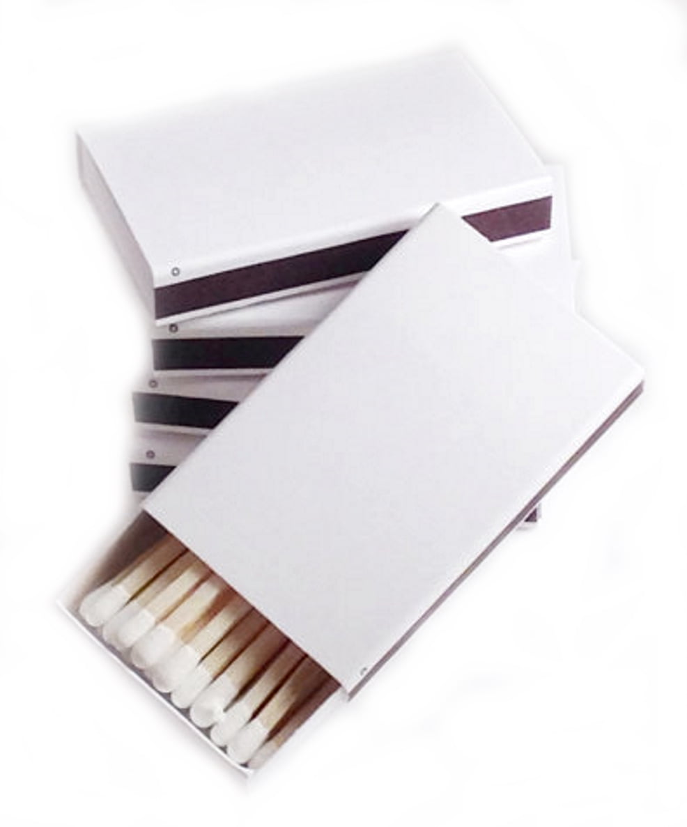 250 Plain White Cover Wooden Matches Box Matches with White Heads (5 ...