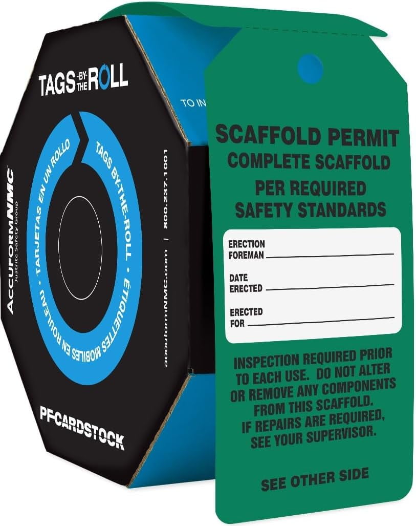 250 Scaffolding Tags By-The-Roll, Scaffold Permit - Complete Scaffold ...