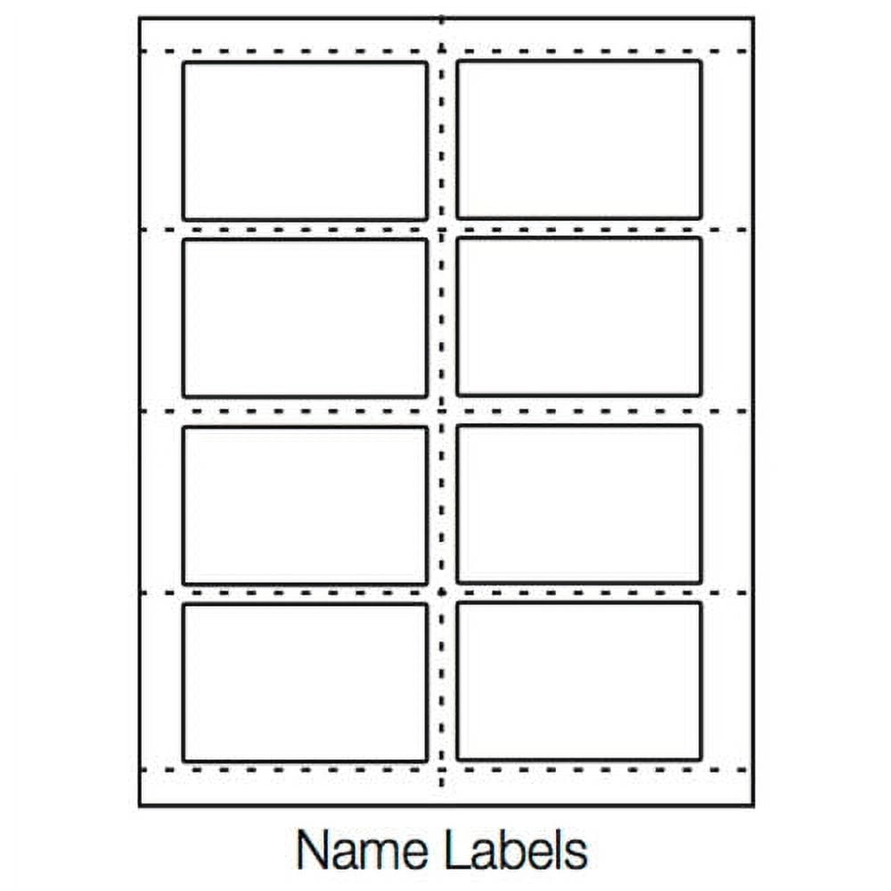 250 Sheets (2000 Labels) White Name Badge Labels, 2 1/3" x 3 3/8", 5395 ...