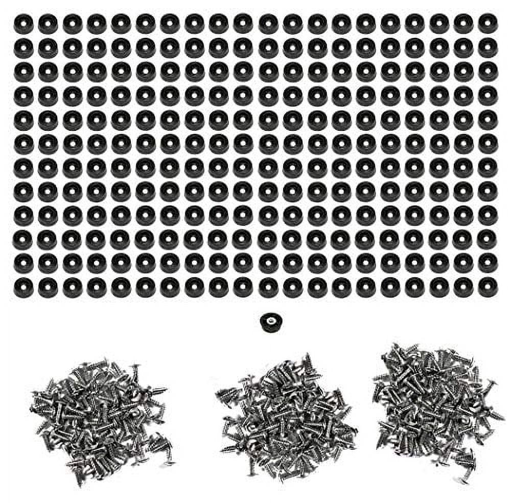250 Small Round Rubber Feet W/Screws - .250 H X .671 D - Made in USA ...