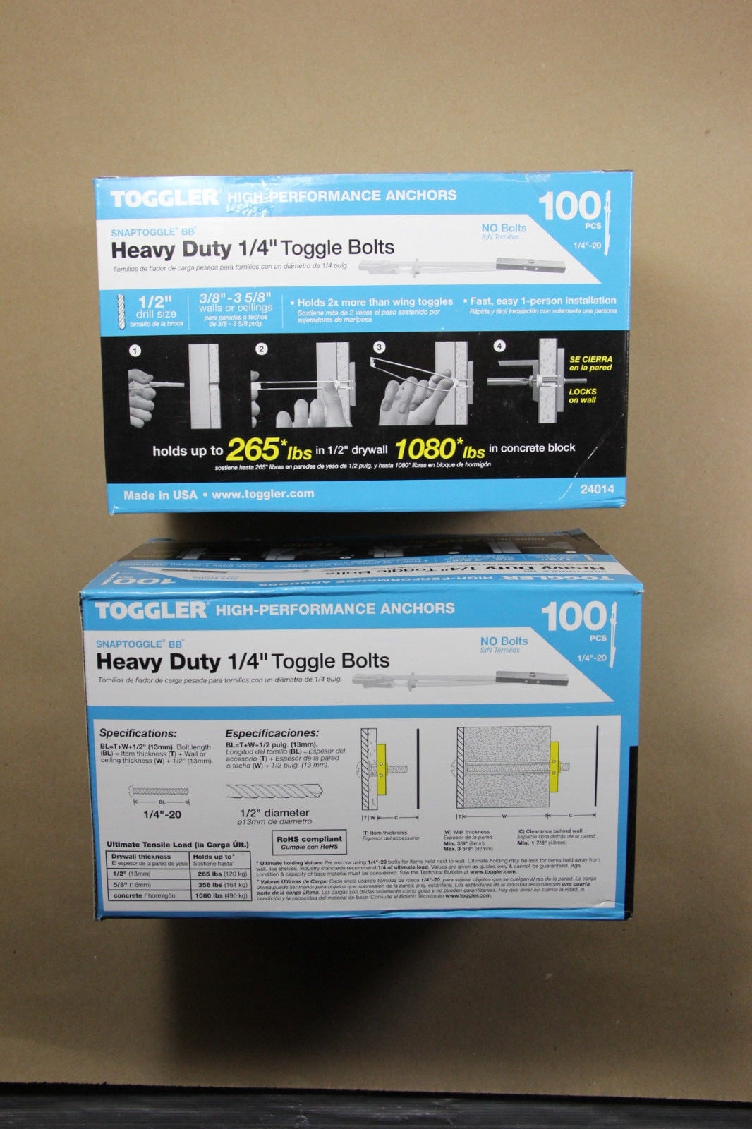 TOGGLER Bolts in Fasteners - Walmart.com