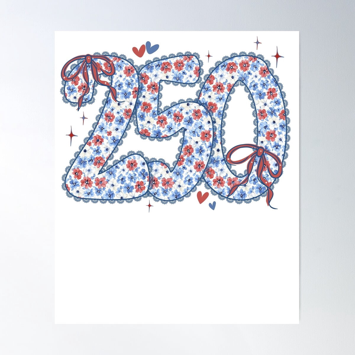 250 Usa 250Th Anniversary July 4Th American Art Unframed Paper Print ...
