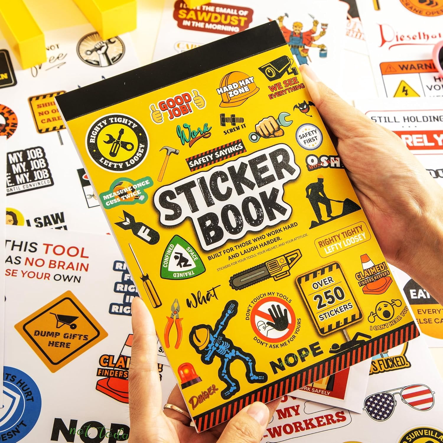 250+ Waterproof Hard Hat Stickers, Funny Decals for Helmet, Tool Box ...
