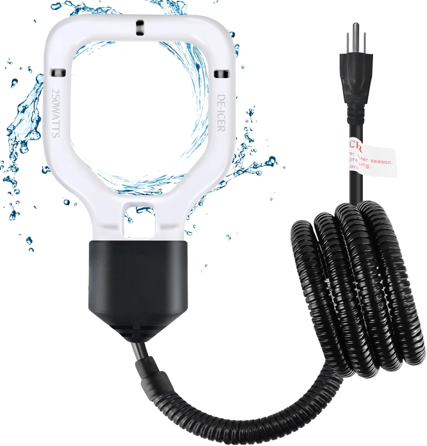 250 Watt Bird Bath Heater, Cast Aluminum Submergible Farm De-Icer ...