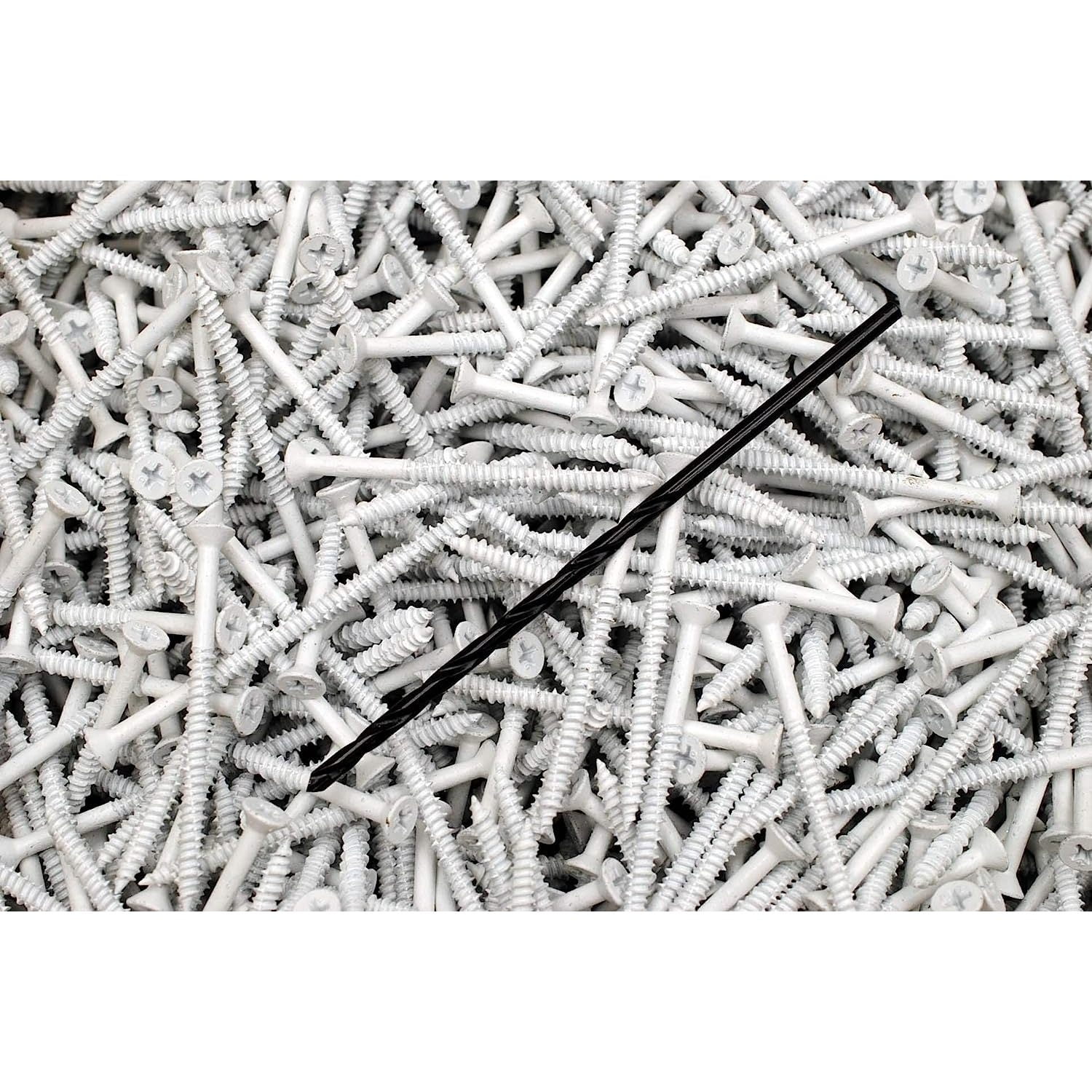 (250) White Phillips Flat Head 3/16 x 2-3/4 Concrete Masonry Screw ...