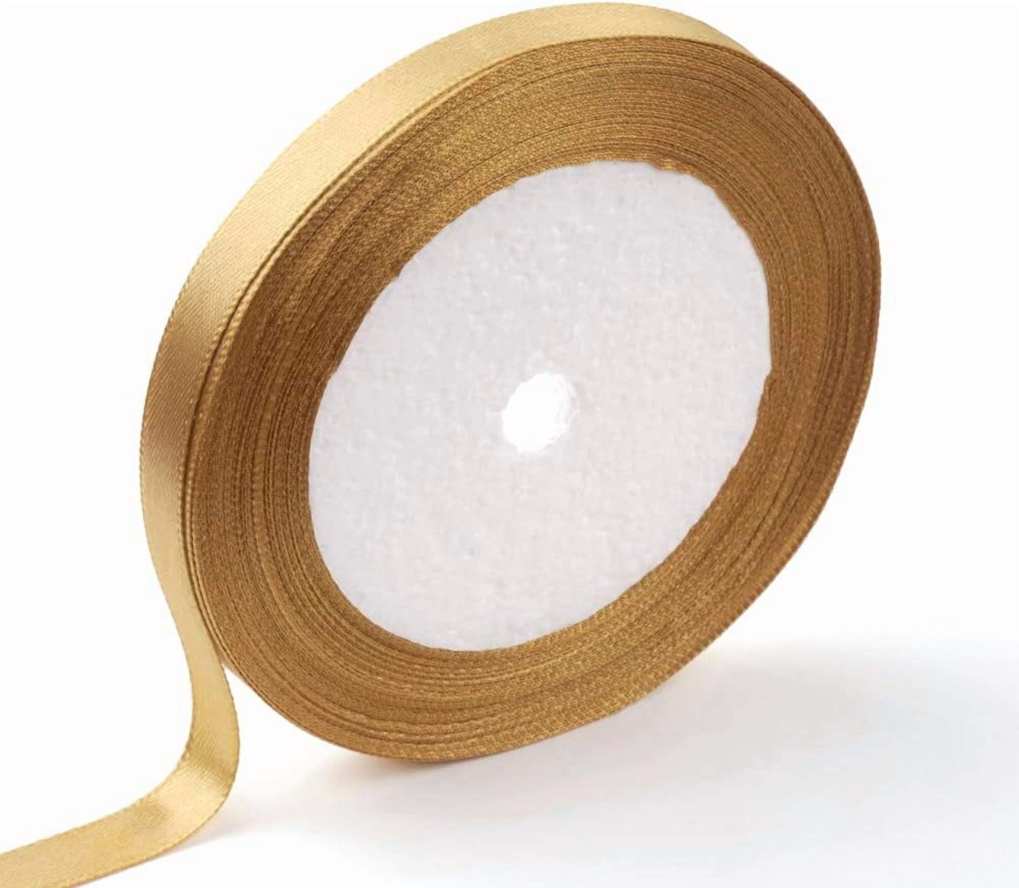 250 Yards Single Face Polyester Satin Ribbon Goldenrod Christmas Ribbon ...