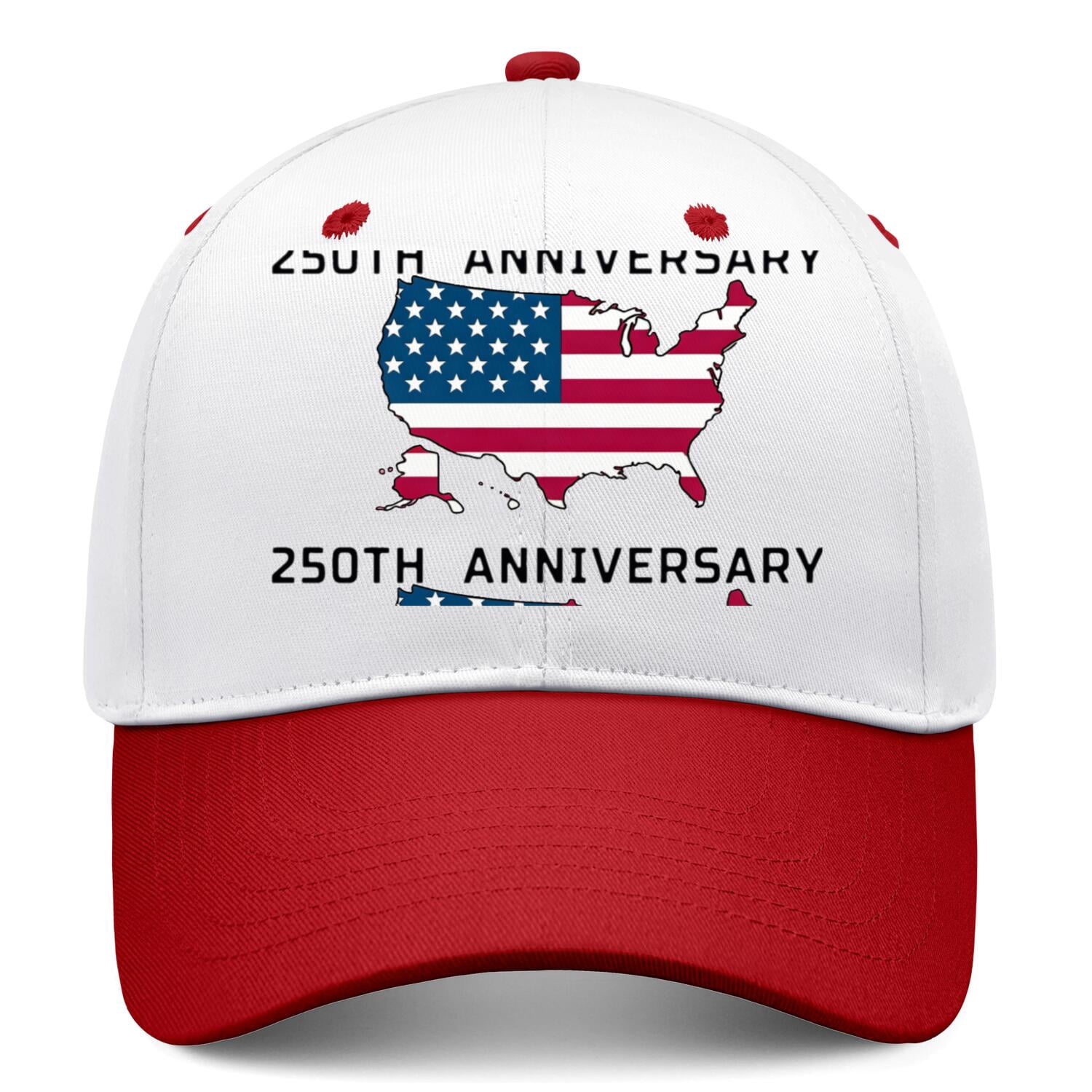 250 Year American Anniversary 1776-2026 Eagle Red White Blue Cap Curved ...