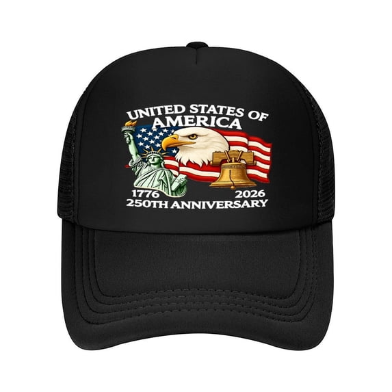 250 Year American Anniversary 1776-2026 Mesh Hat for Men Women, USA ...