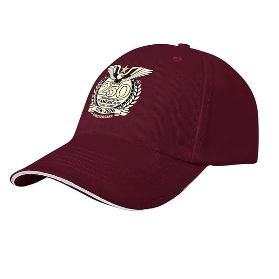 250 Year American Anniversary 1776-2026 Sandwich Brim Hat for Men Women ...