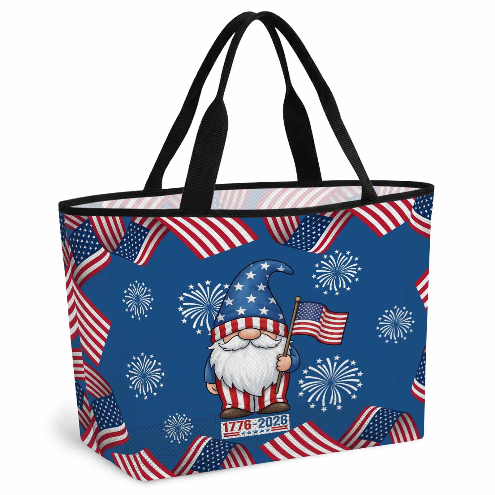 250 Year American Anniversary Flag Beach Bag for Women, Large ...