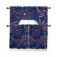 250 Year American Anniversary Flag Kitchen Curtains Sets 24 Inch Length ...