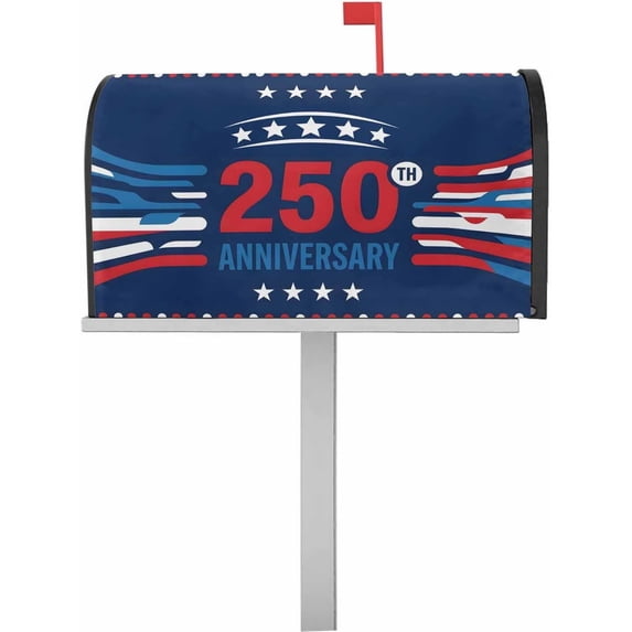 250 Year American Anniversary Flag Mailbox Covers Magnetic, Blue USA ...