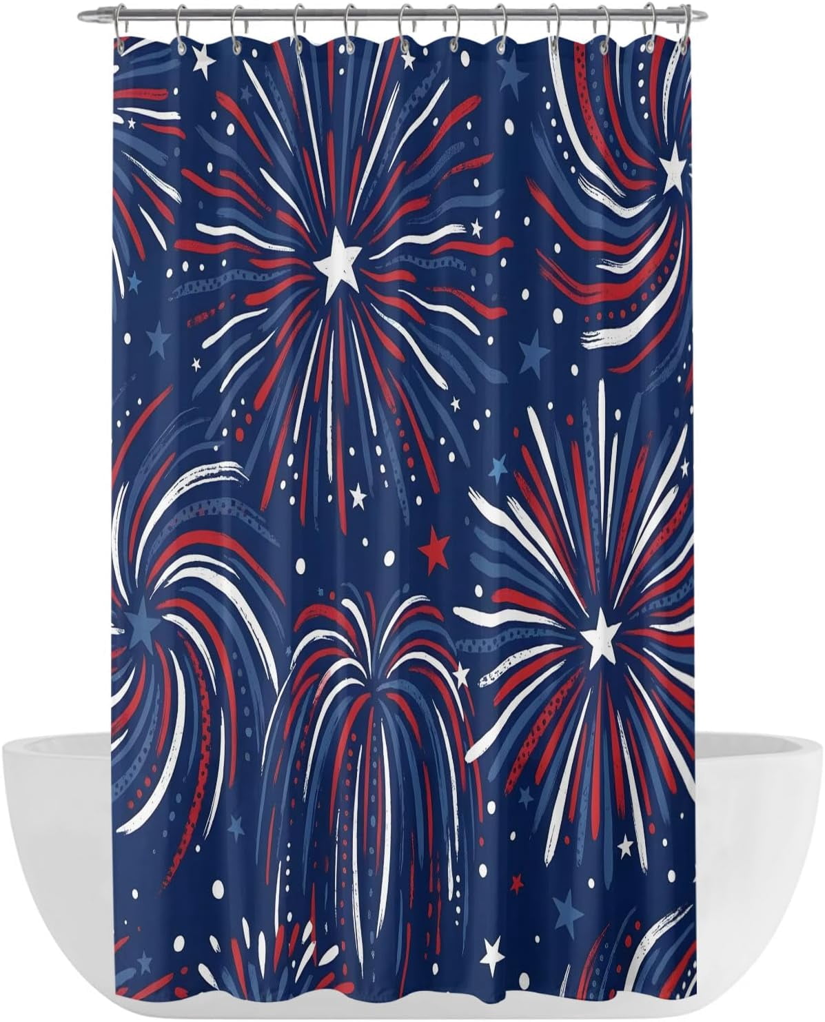 250 Year American Anniversary Flag Shower Curtain - Water Repellent ...