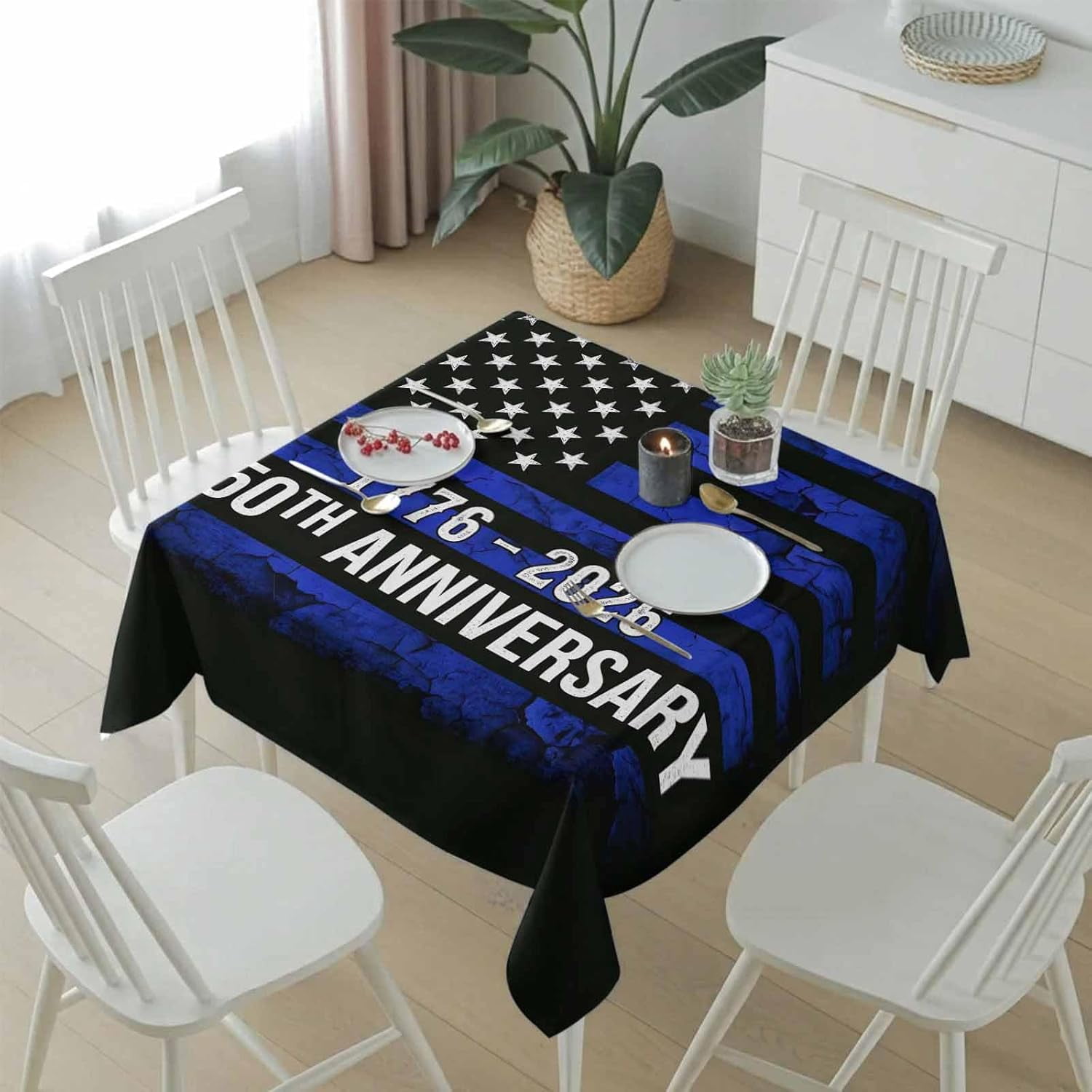 250 Year American Anniversary Flag Table Cloth Waterproof Tablecloth ...