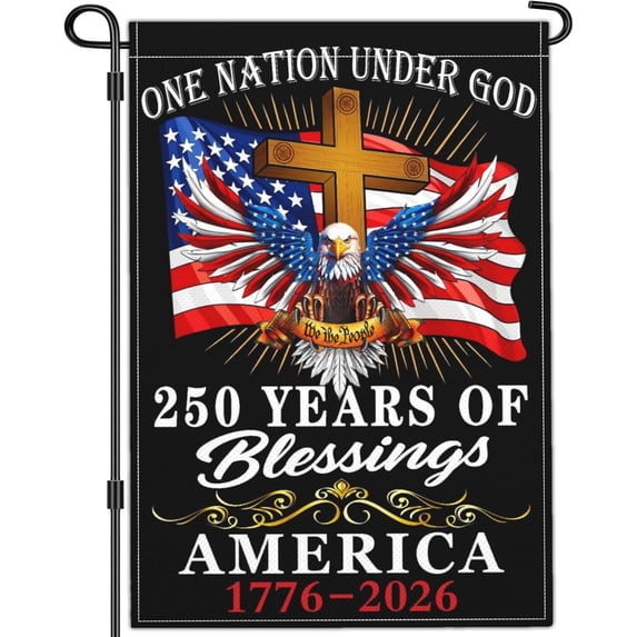 250 Year American Anniversary Garden Flag 250th Anniversary USA Flag ...