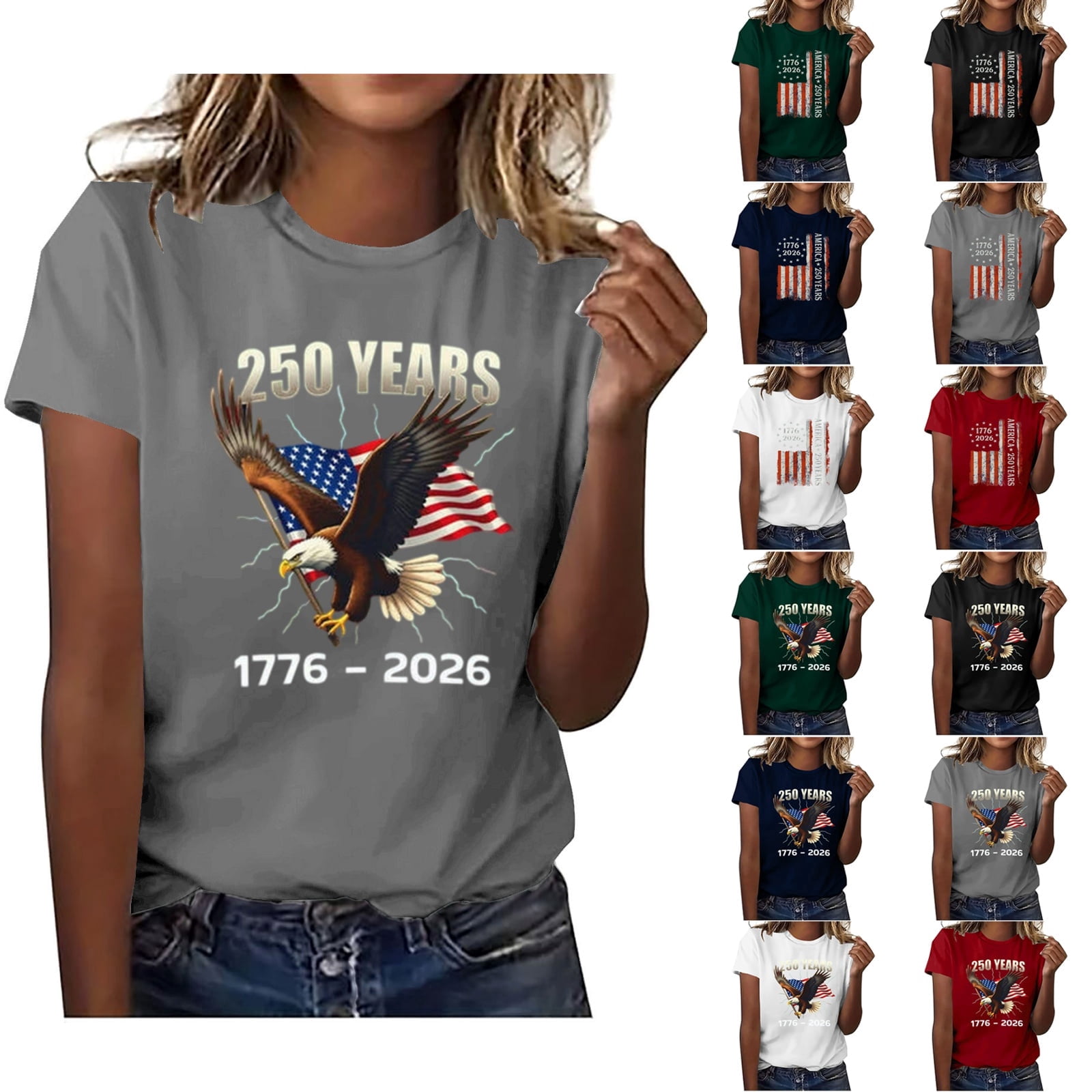 250 Years 1776-2026 250th Birthday Eagle T-Shirt for Celebrate 250th ...