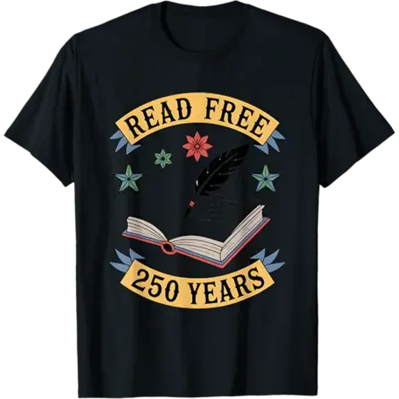 250 Years 1776-2026 250th Birthday Reading T-Shirt - Walmart.com