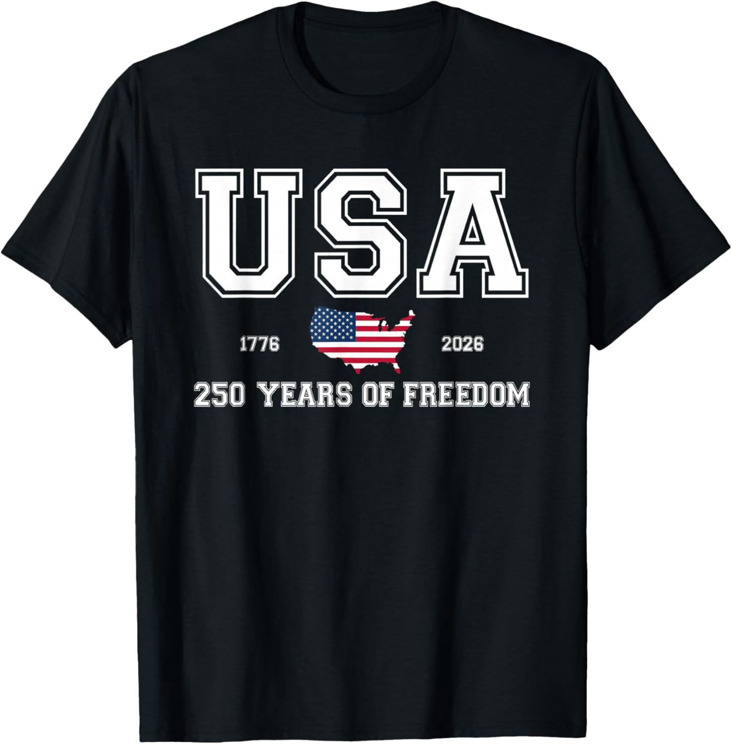 250 Years America 250th Anniversary Independence Day US Flag T-Shirt ...