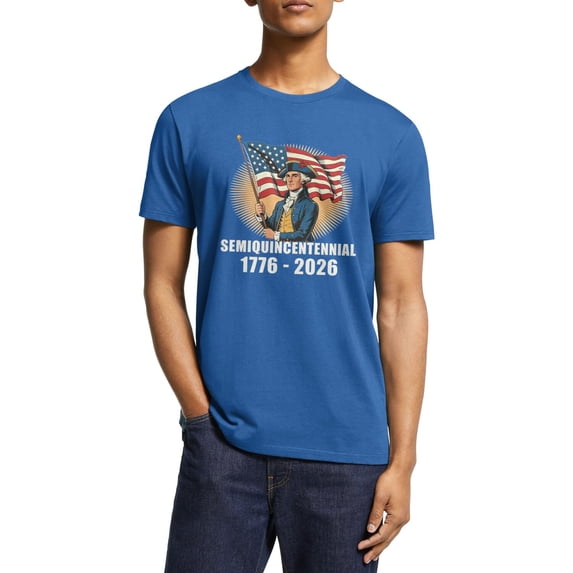 250 Years America Anniversary 1776-2026 USA Flag Aquamarine Blue ...
