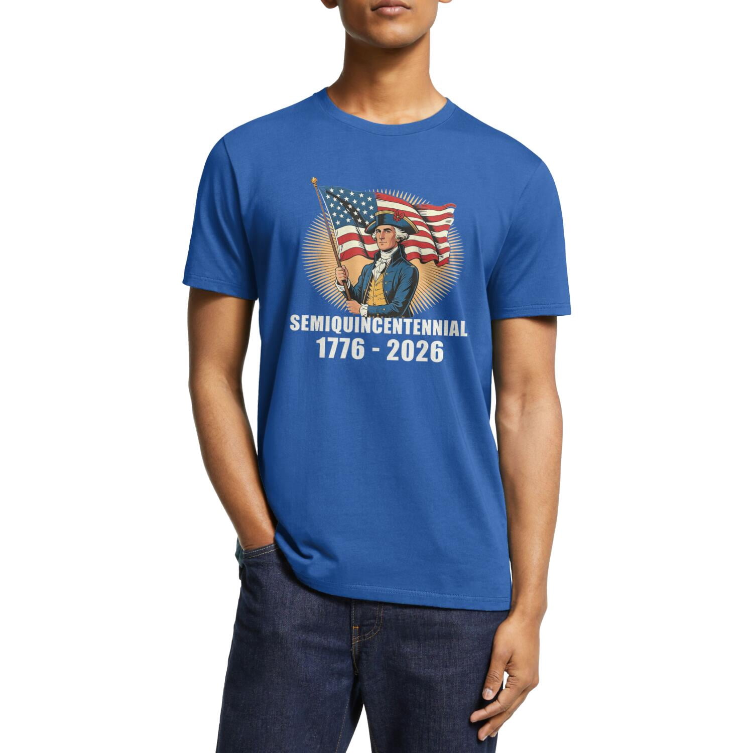 250 Years America Anniversary 1776-2026 USA Flag Blue Graphic T Shirts ...
