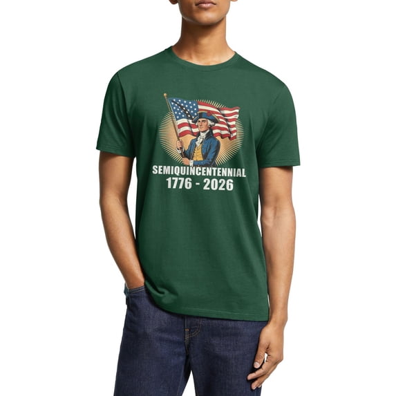 250 Years America Anniversary 1776-2026 USA Flag Olive Green Graphic T ...
