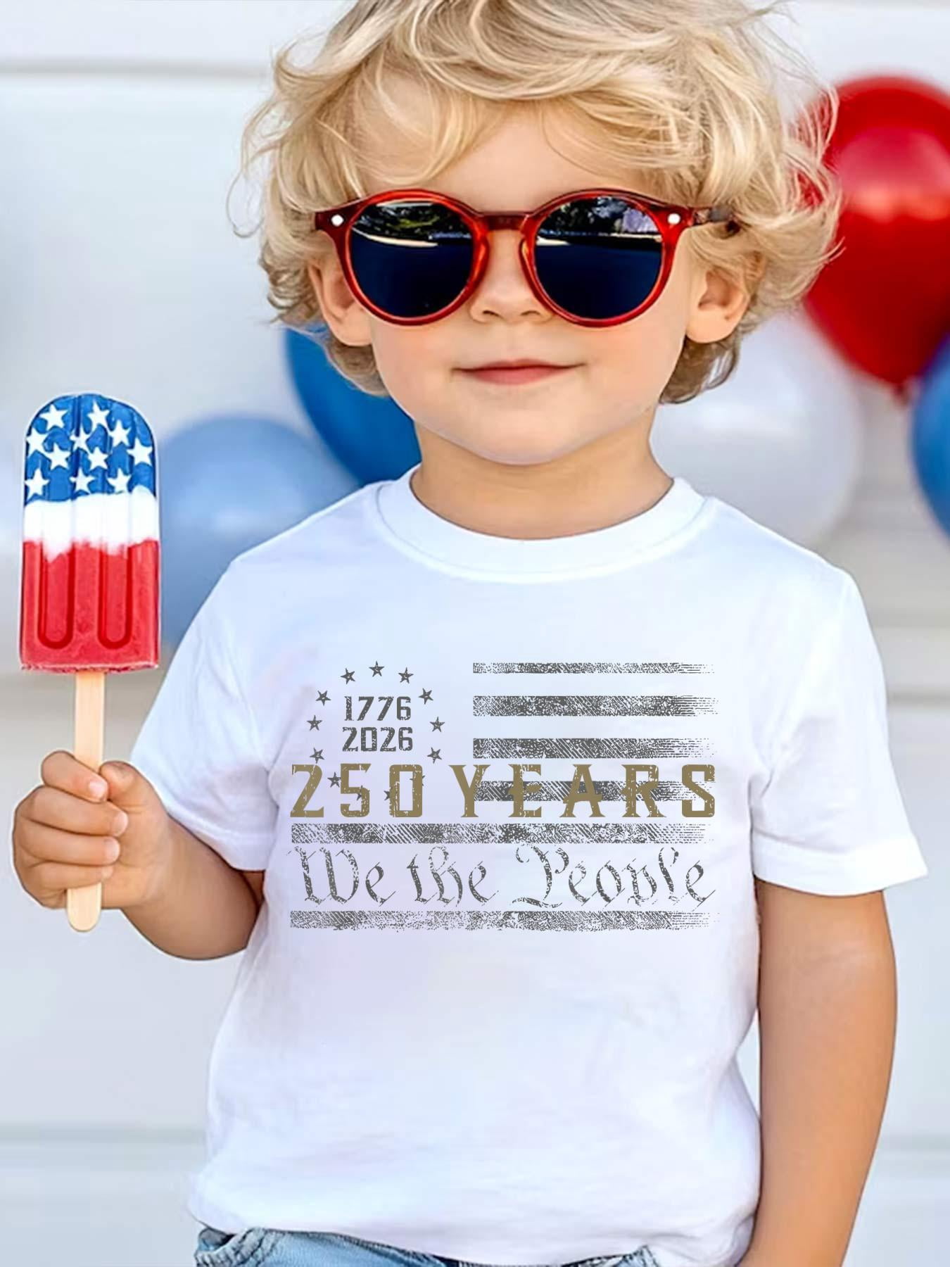 250 Years America Anniversary 250th Independence Day Freedom Kids T ...