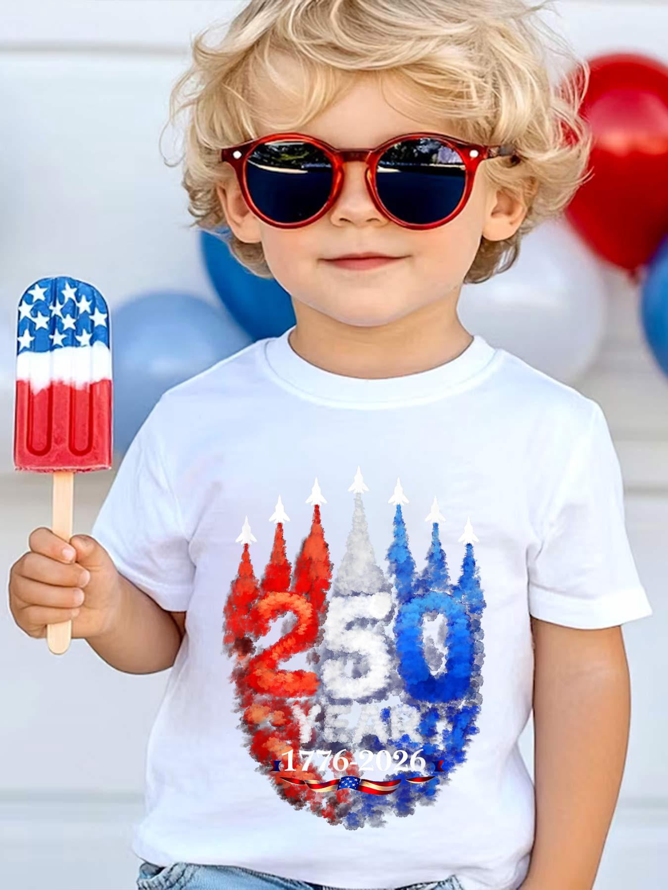 250 Years America Anniversary 250th Independence Day Freedom Kids T ...