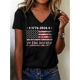 250 Years America Anniversary 250th Independence Day Freedom V Neck T ...