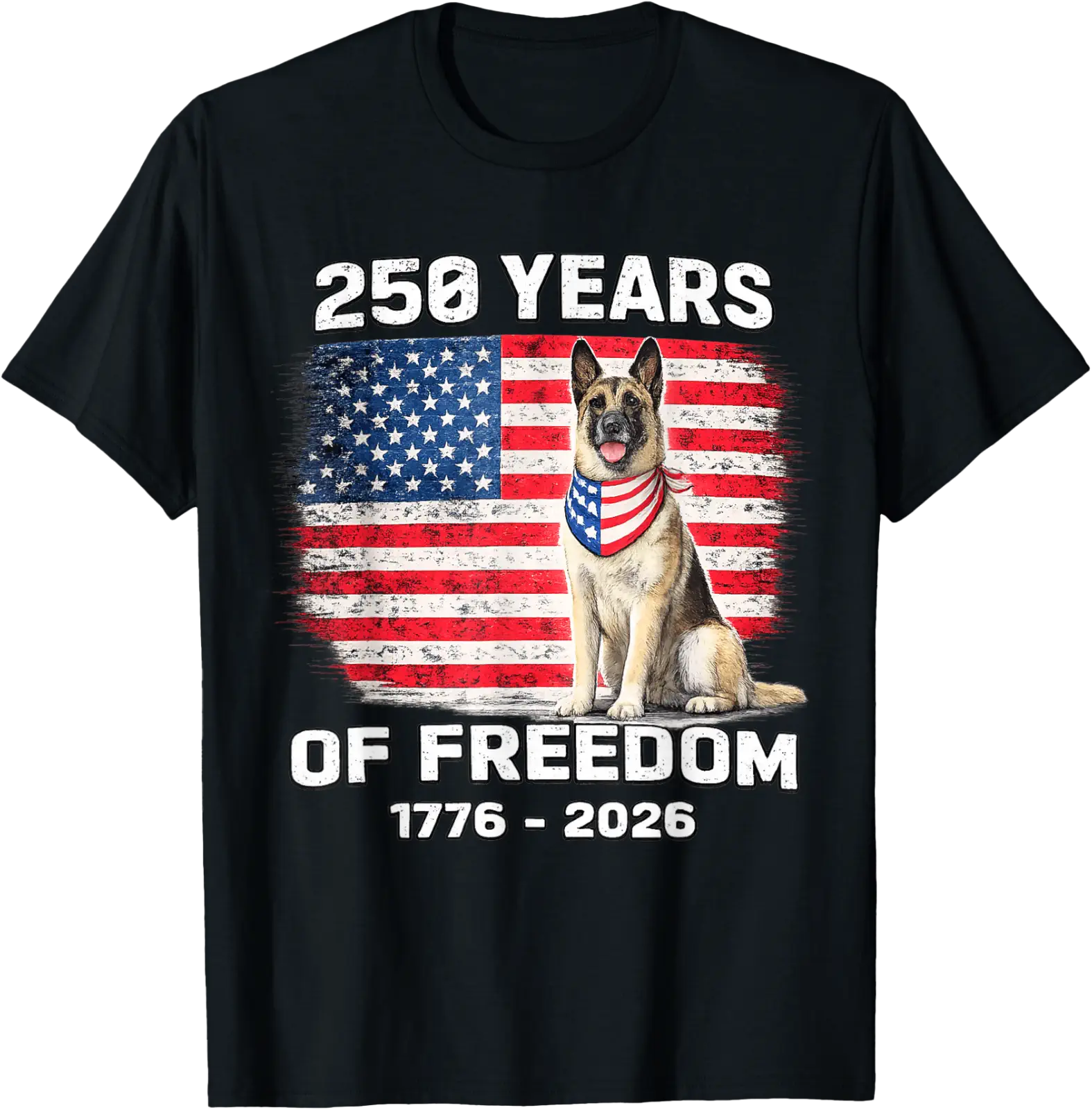 250 Years America Anniversary Belgian Malinois Dog T-Shirt Unisex Full ...