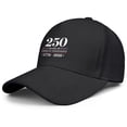 250 Years America Anniversary Black Baseball Hat with Printed Patriotic ...