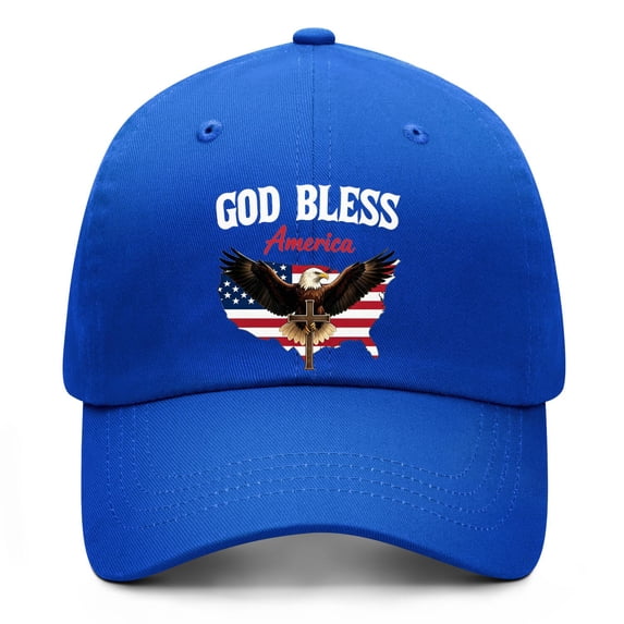 250 Years America Anniversary Blue Baseball Hat with Printed Patriotic ...