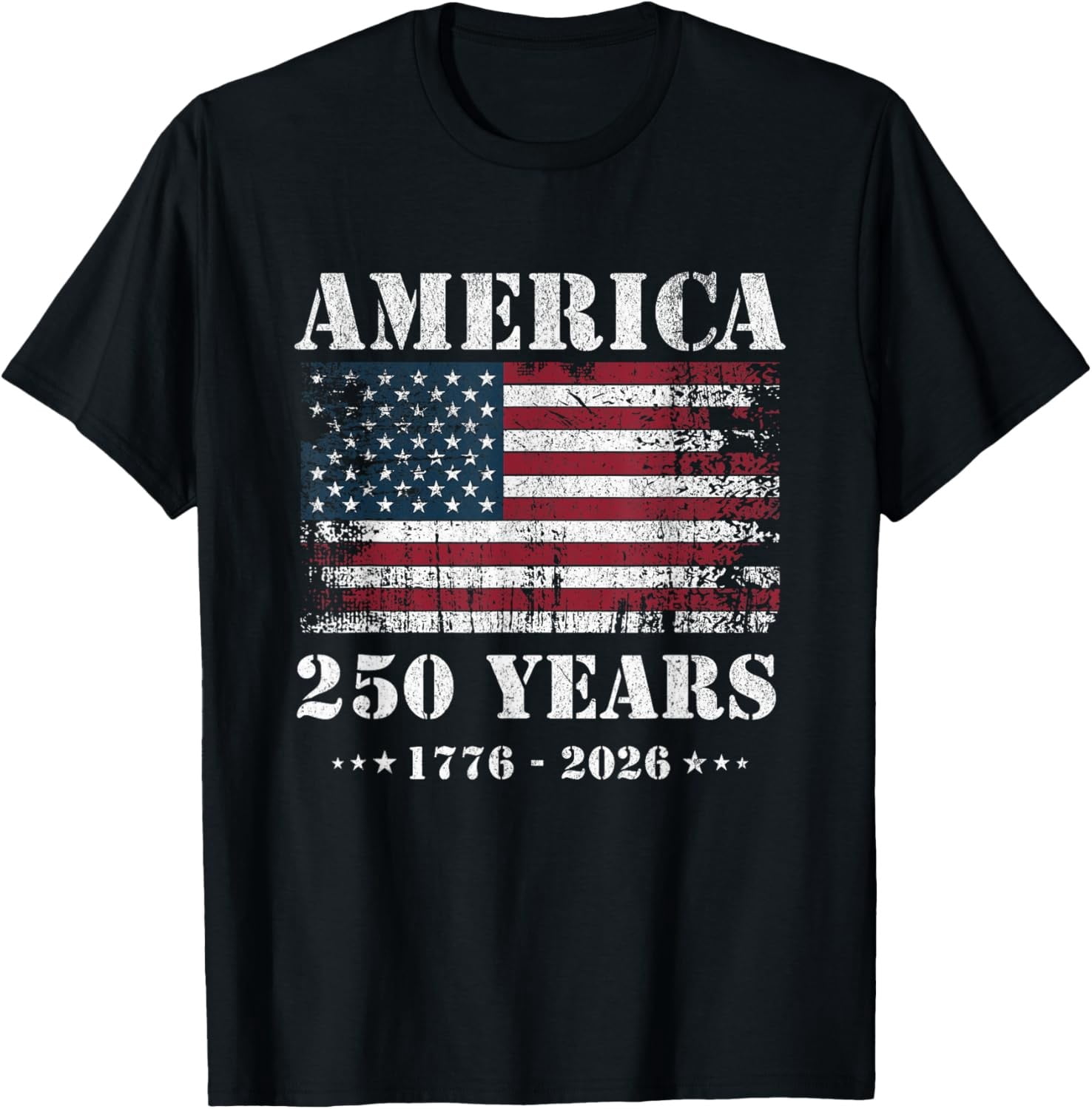 250 Years America Anniversary Grunge Flag USA Freedom T-Shirt - Walmart.com