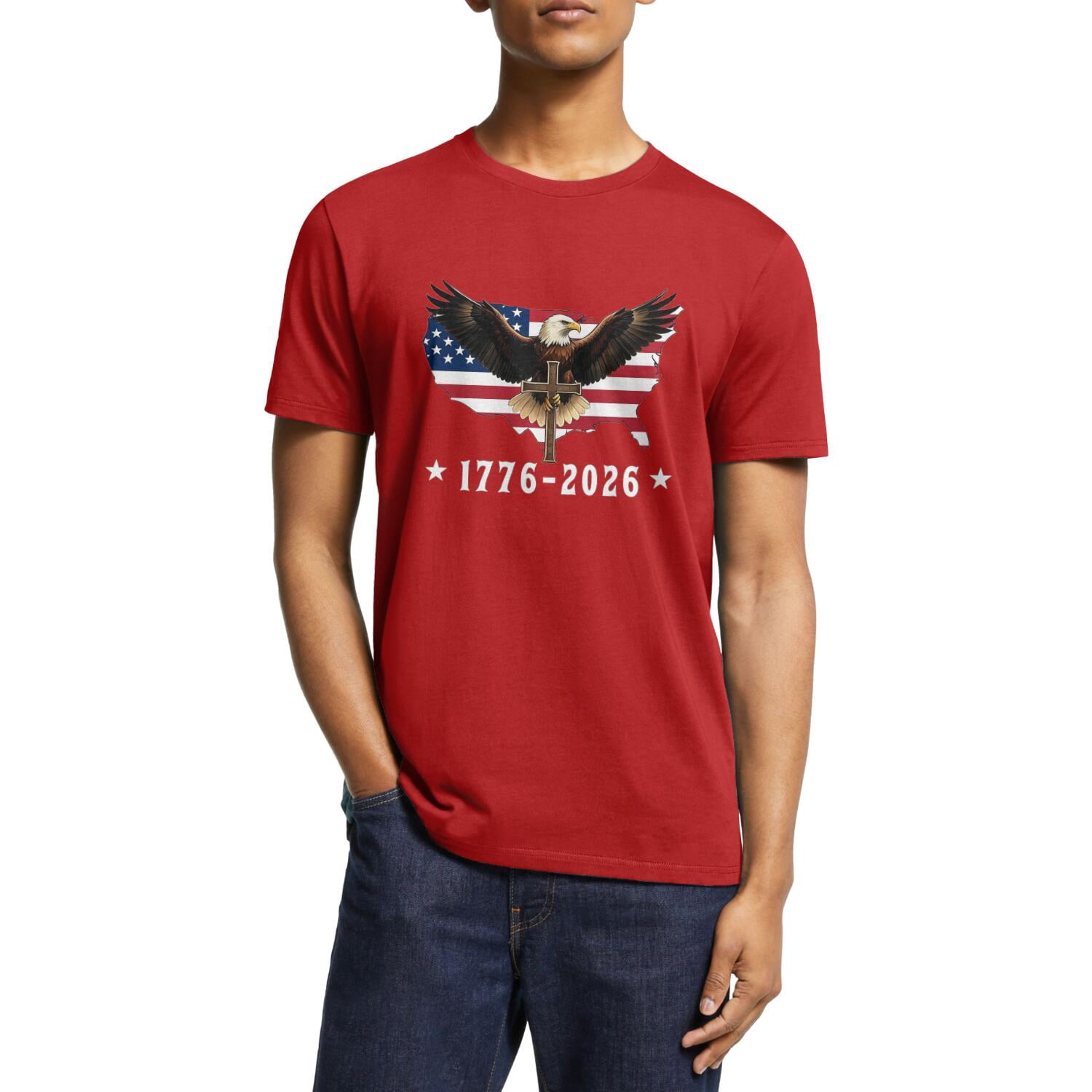 250 Years America Anniversary Men Short Sleeve T Shirts, Vintage USA ...