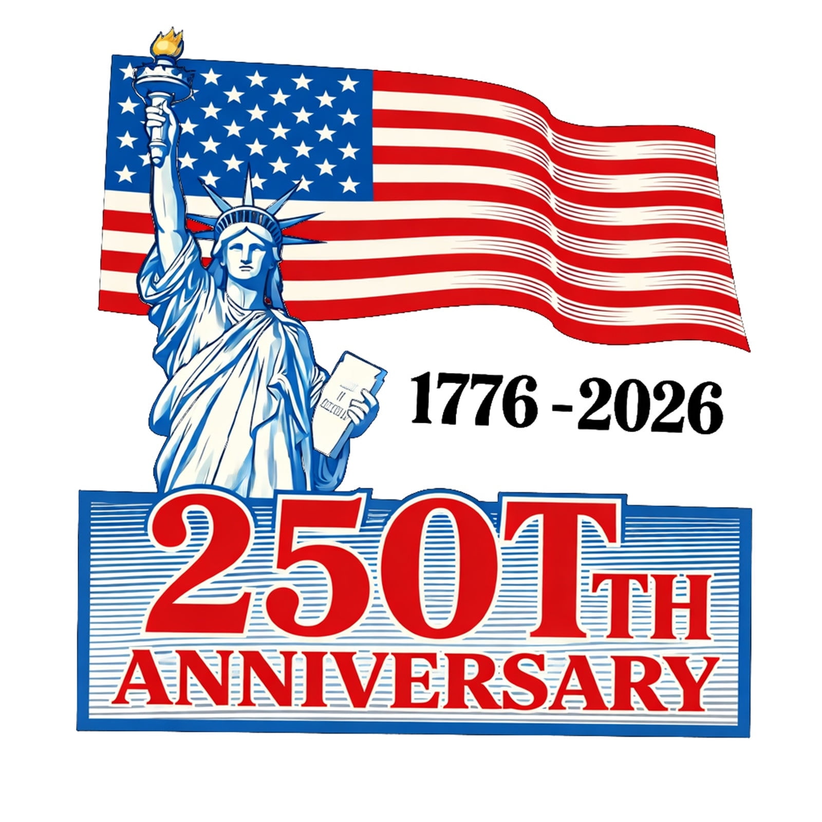 250 Years America Car Decal 250th Anniversary The Independence Of USA ...