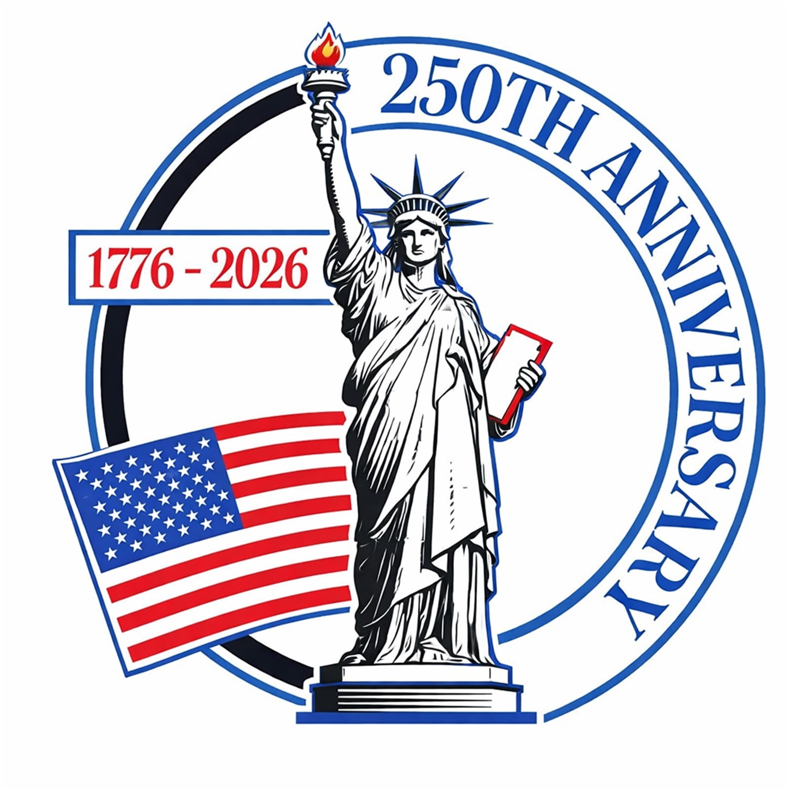 250 Years America Car Decal – 250th Anniversary USA Patriotic Vinyl ...