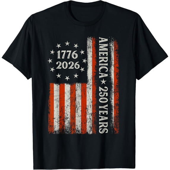 250 Years America Flag 250th Birthday 1776-T-Shirt - Walmart.com