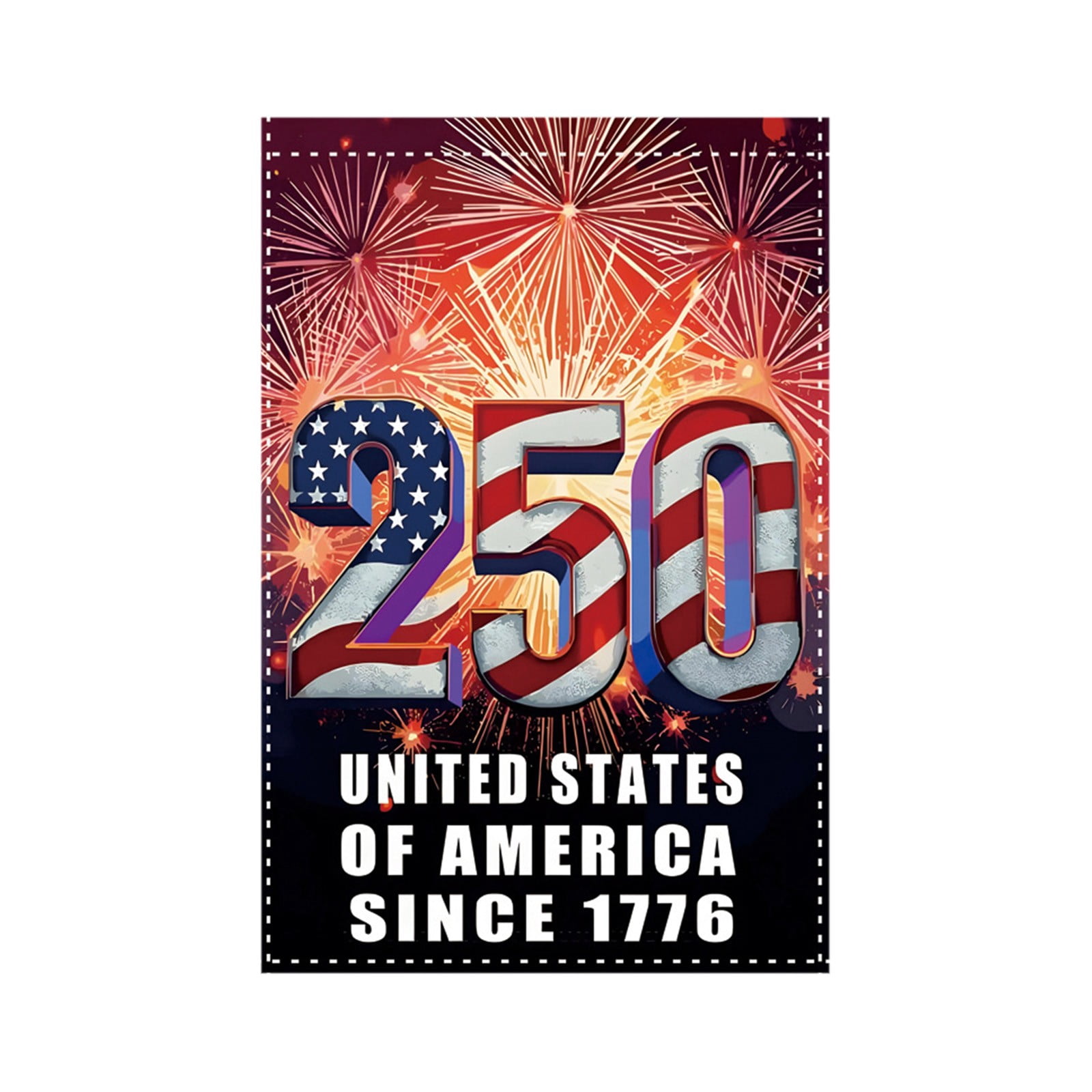 250 Years America Garden Flag, 250th Anniversary USA Patriotic Banner ...