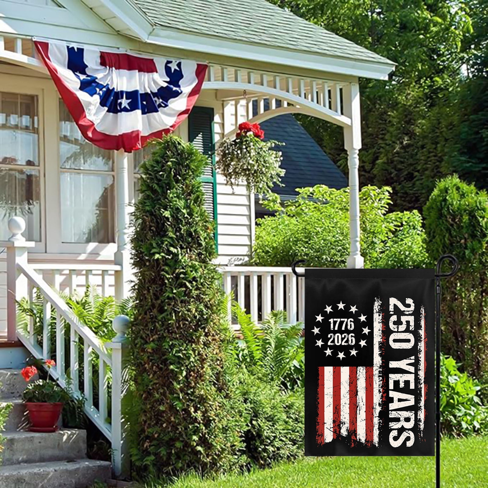 250 Years America Garden Flag,250th Anniversary USA Patriotic Banner ...