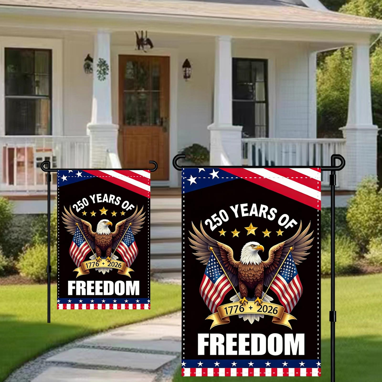 250 Years America Garden Flag,250th Anniversary USA Patriotic Banner ...