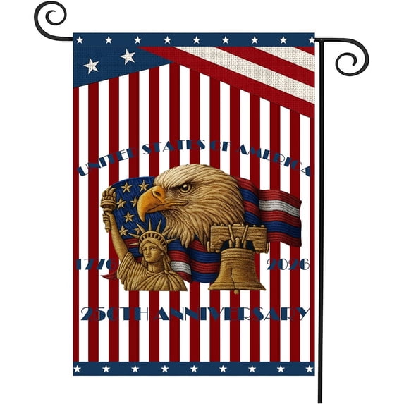 250 Years America Garden Flag,250th Anniversary USA Patriotic Banner ...