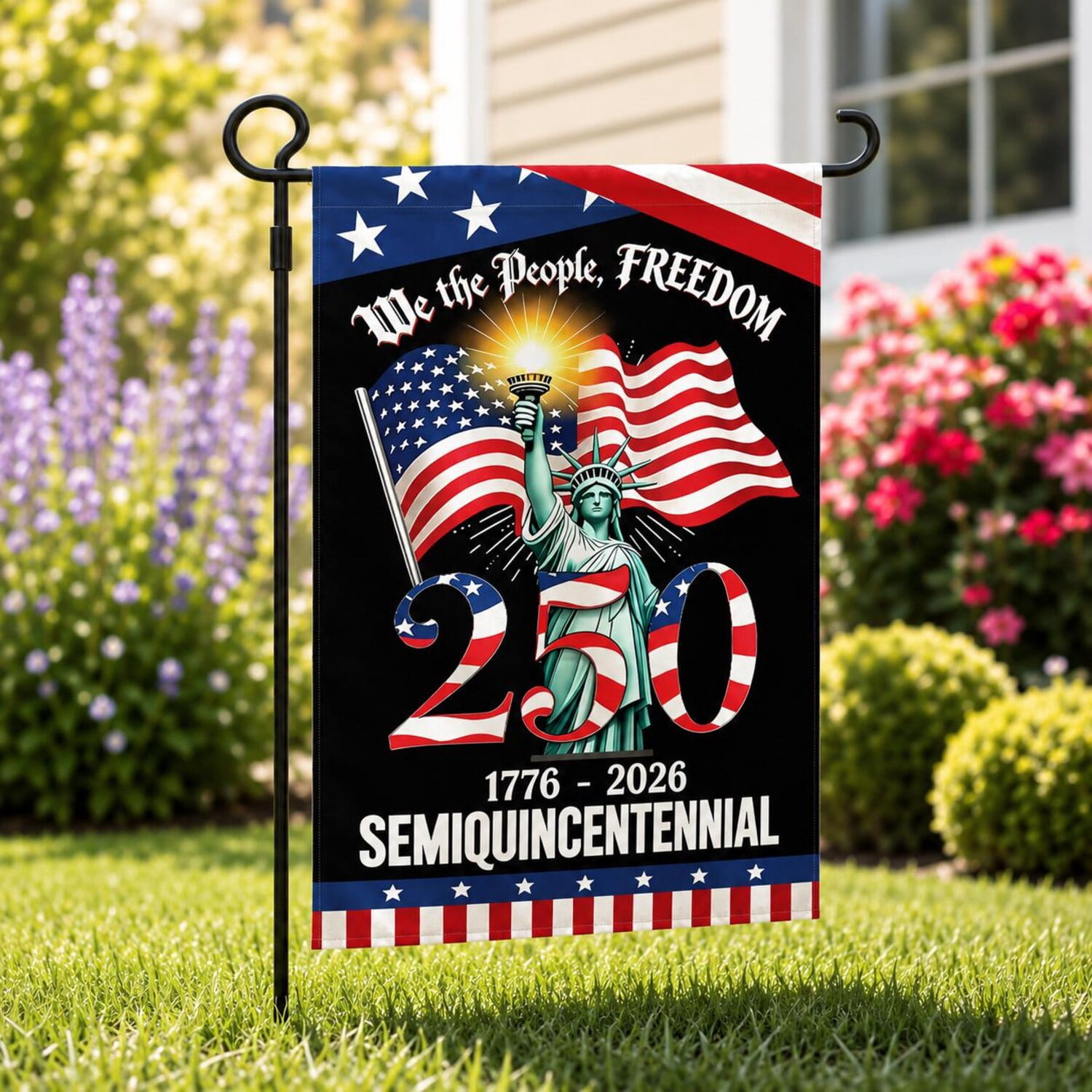 250 Years America Garden Flag 250th Anniversary USA Patriotic Freedom ...