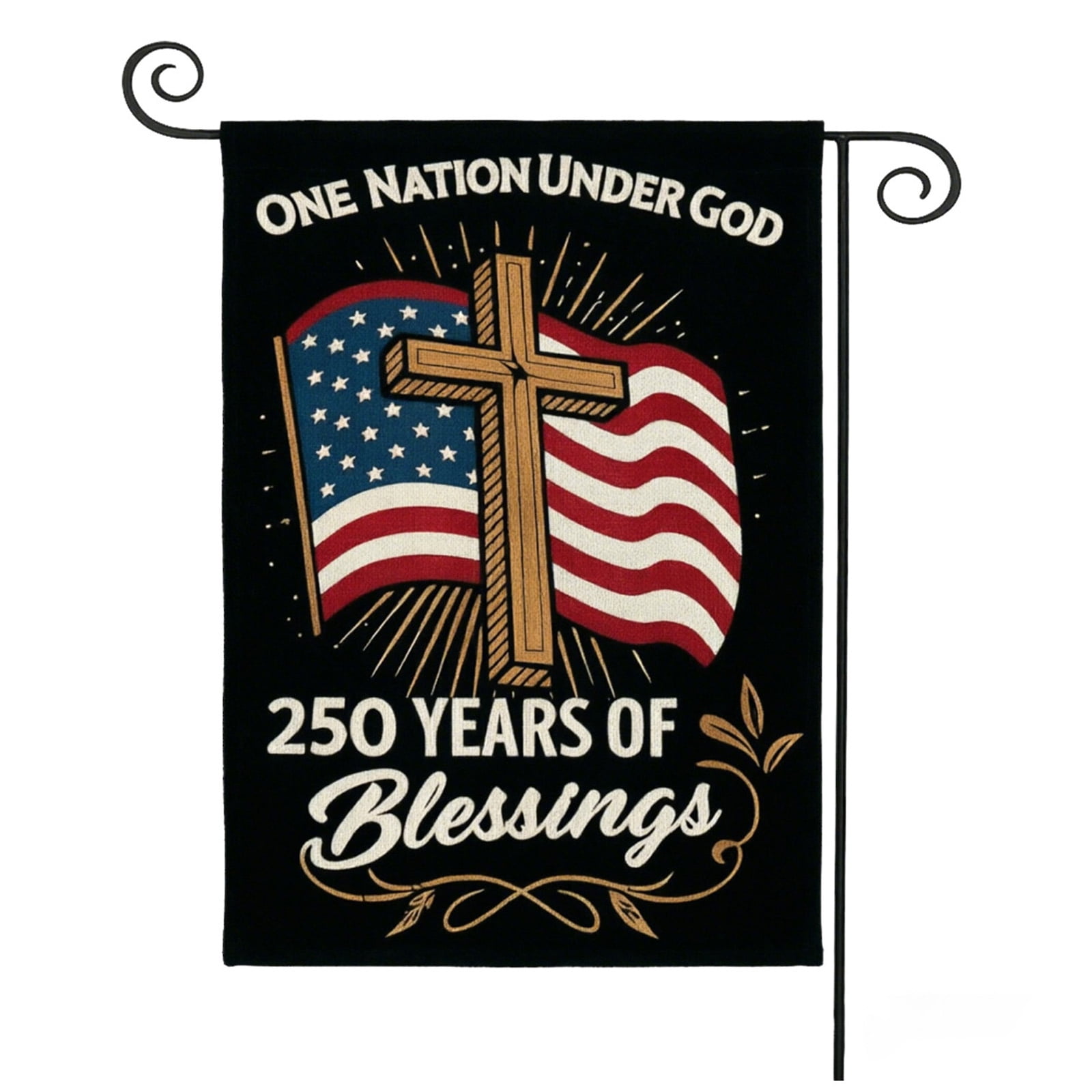 250 Years America Garden Flag, Double Sided 12x18 Patriotic Banner, One ...