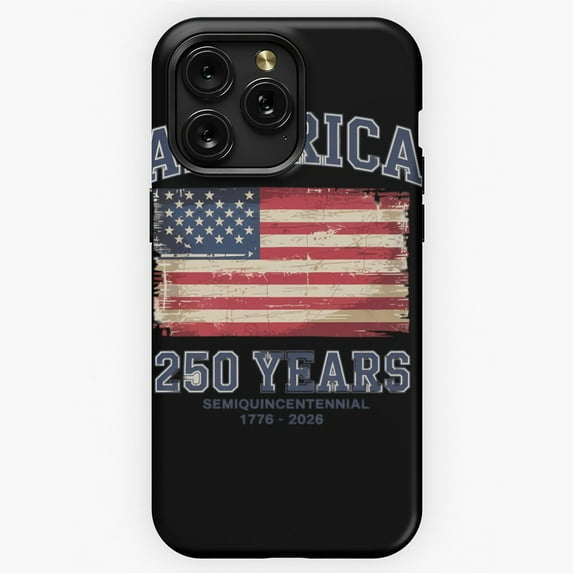 250 Years America Grunge Flag Patriotic Design iPhone Case 17 to 11 Pro ...
